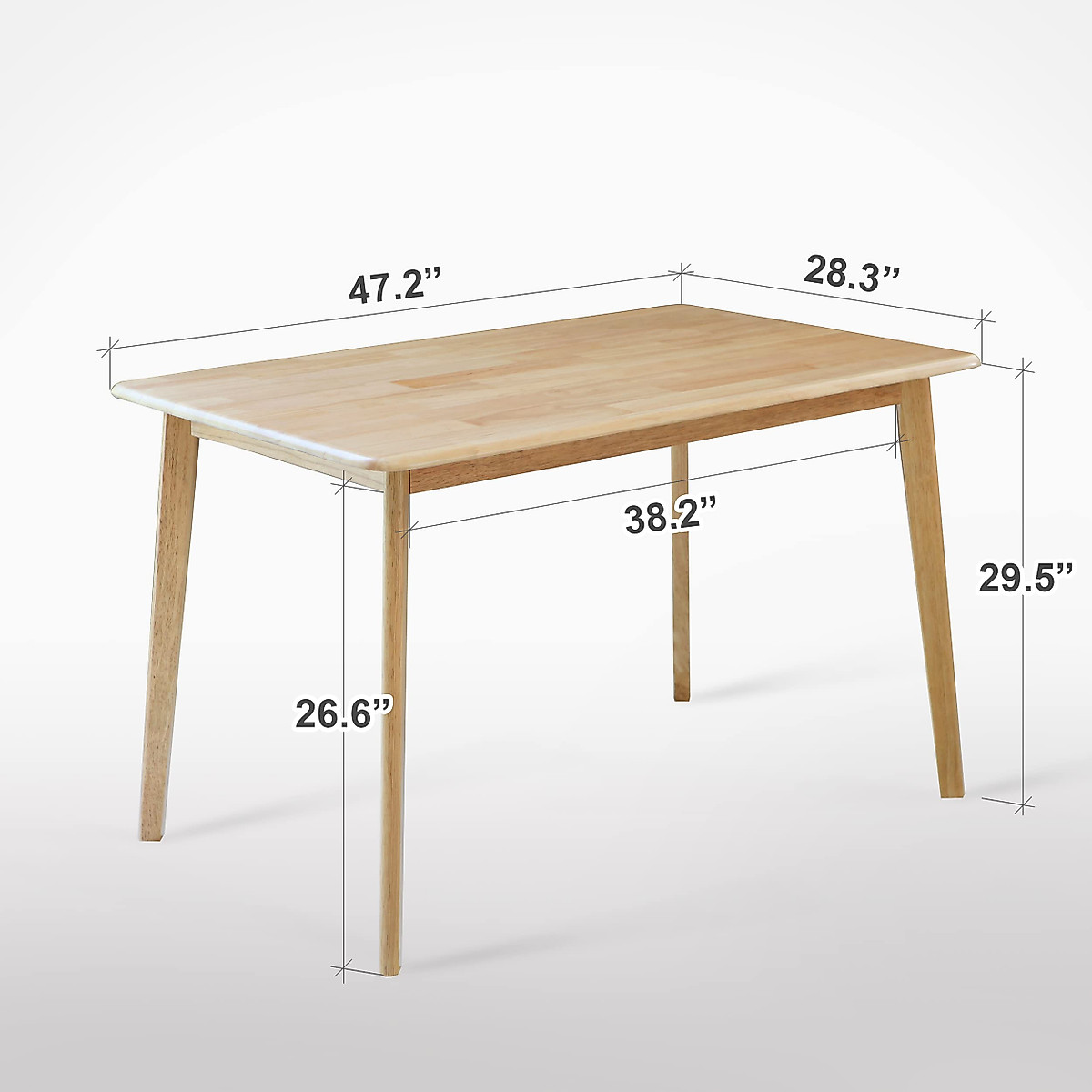 Livinia 3-Piece Dining Table Set, Canberra 47.2" Table (Natural-Oak) Canberra 37.4" Dining Bench (Natural-Oak) Set