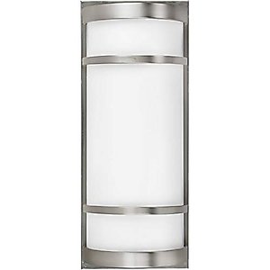 AFX Lighting BRW213SNMV-LQ2 Brio Outdoor Light, Satin Nickel, White