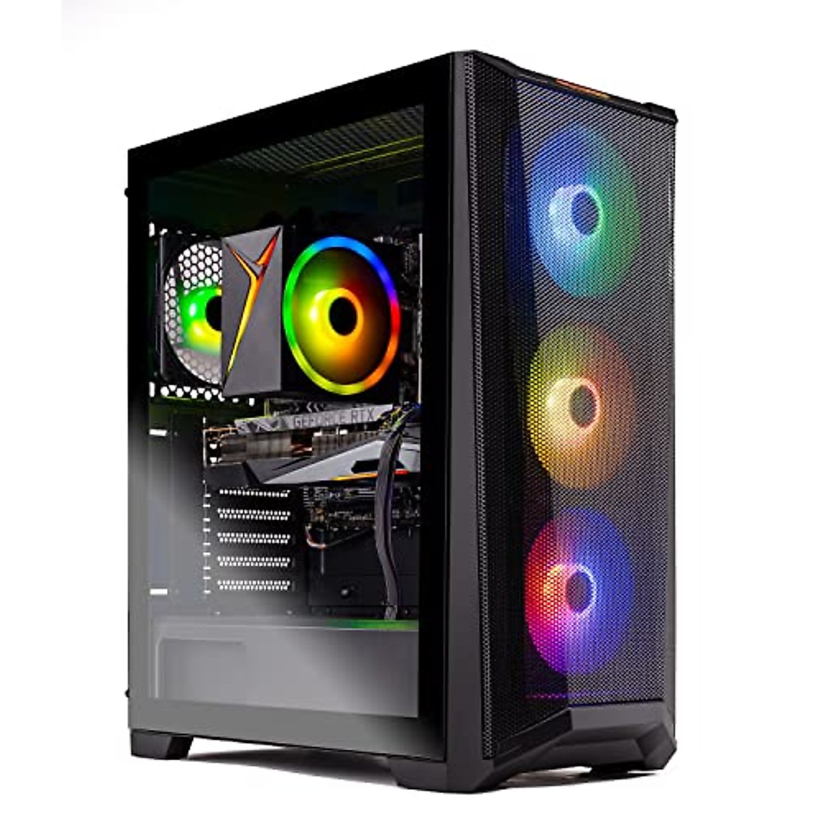 Skytech Gaming Skytech Chronos Gaming PC Desktop – Intel Core i5 12600K 3.7 GHz, NVIDIA RTX 3080, 1TB NVME SSD, 16GB DDR4 RAM 3200, 850W Gold PSU, 11 AC Wi-Fi, Windows 11 Home 64-bit