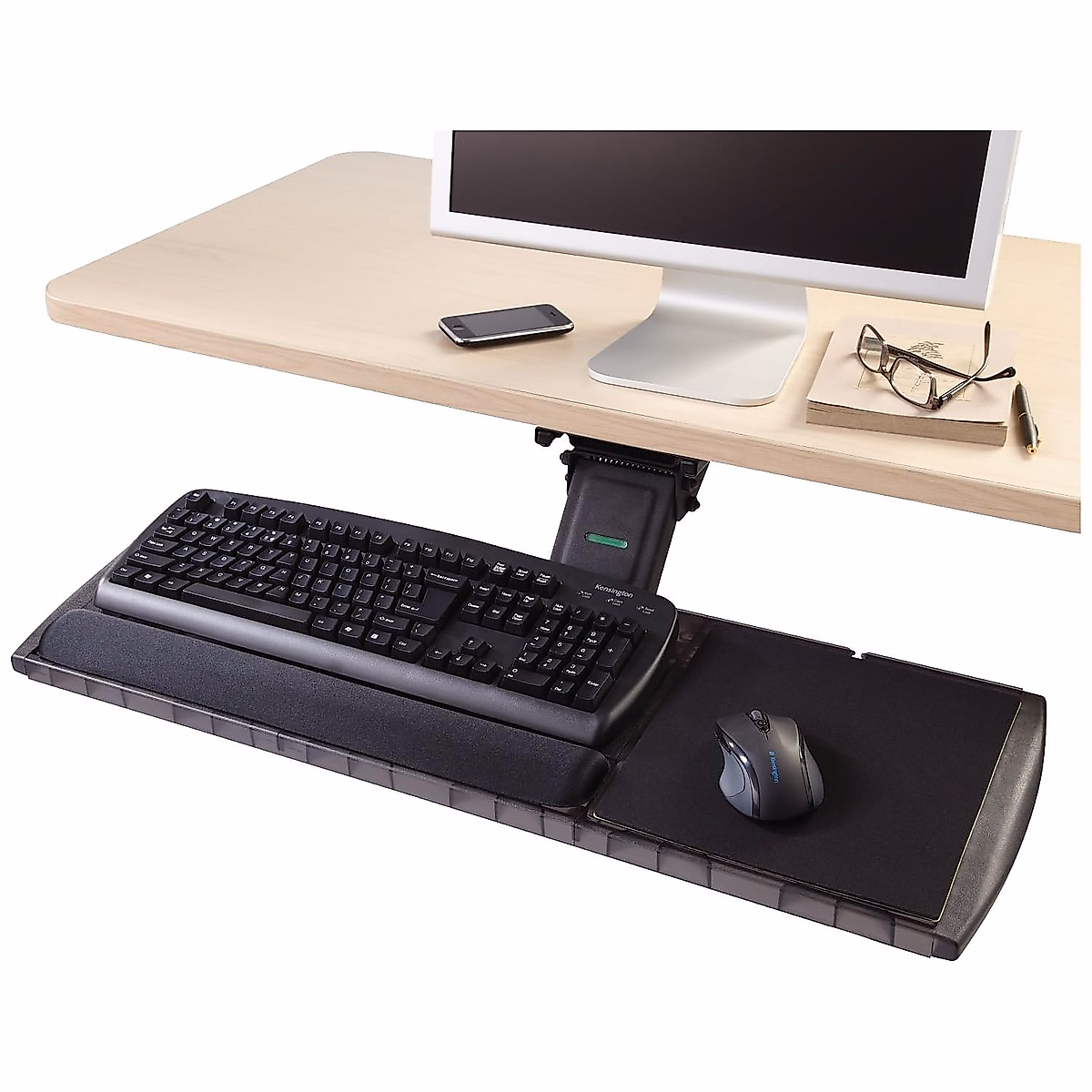 Kensington 60718 Adjustable Keyboard Platform with SmartFit System, 21-1/4w x 10d, Black