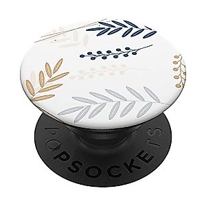 Vintage flower leaves pattern PopSockets PopGrip: Swappable Grip for Phones & Tablets