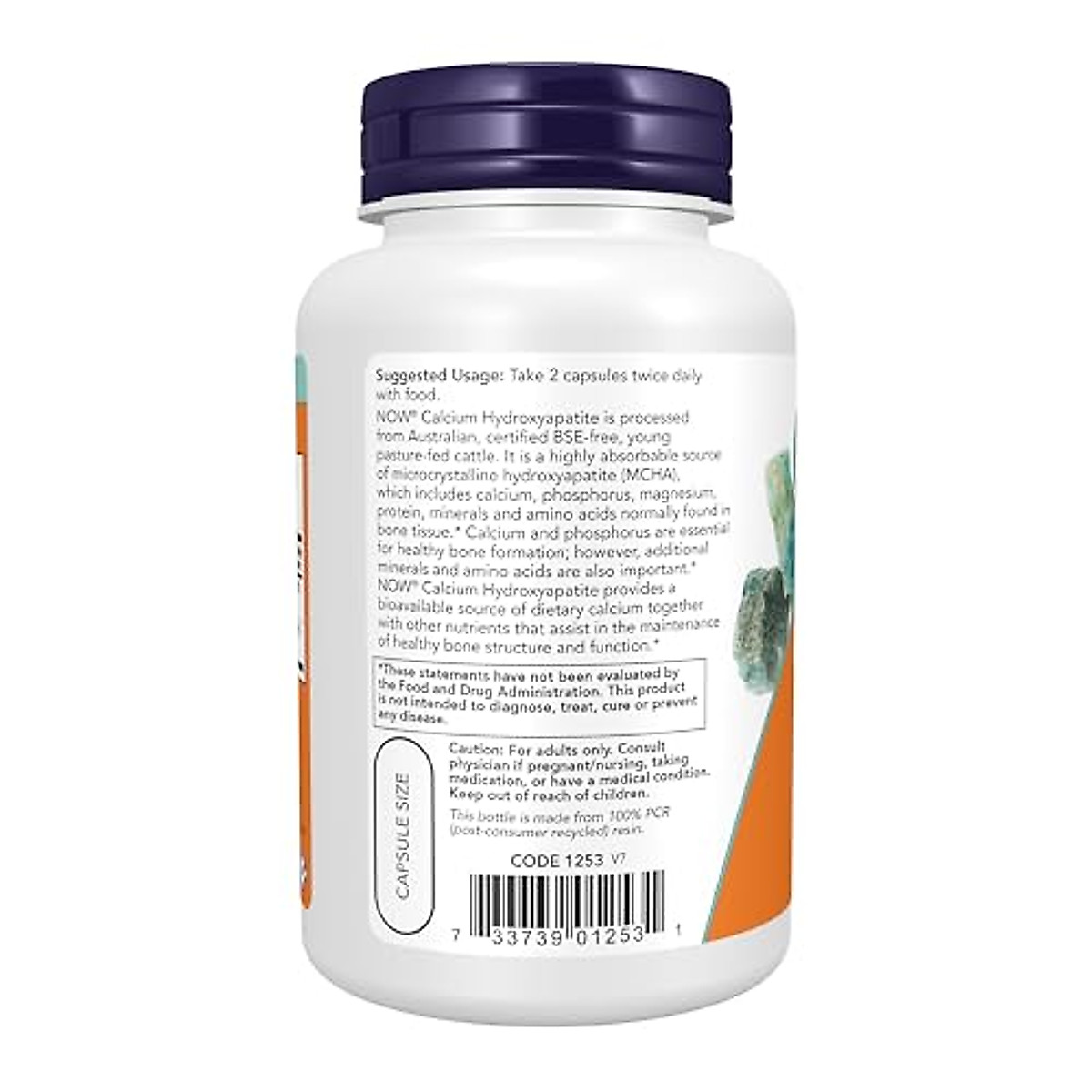 NOW Supplements, Calcium Hydroxyapatite Caps, Supports Bone Health*, 120 Capsules