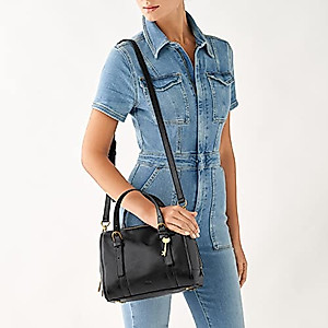 Fossil Women's Carlie Leather Satchel Purse Handbag