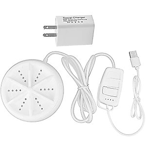 Portable Washing Machine Ultrasonic Turbine Washer with 4 Gear Adjustment White for Family US Plug 100-240V(white)