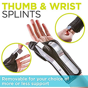 BraceAbility Thumb & Wrist Spica Splint | De Quervain's Tenosynovitis Long Stabilizer Brace for Tendonitis, Arthritis & Sprains Forearm Support Cast (XS - Left Hand)