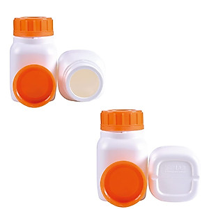 ISOLAB Wide Mouth HDPE Reagent Bottle, Leak Proof, Sample Sealing Liquid Storage Container, 2 pcs, Wet or Dry Product Storage (250ml/8.45oz)