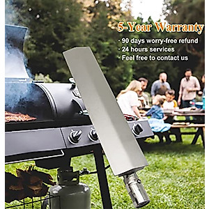 Cast Stainless Steel Grill Burner Replacement(4 PCS), SS304 Heavy Duty Outdoor BBQ Gas Grill Burners, Compatible with CIT CITSS CIT-SS 23301 Aussie Bull Jenn-Air Nexgrill TURBO(5-Year Warranty)