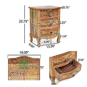 Christopher Knight Home Ailey NIGHTSTAND, Multicolor