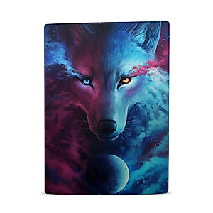 Head Case Designs Officially Licensed Jonas JoJoesArt Jödicke Wolf Galaxy Art Mix Vinyl Faceplate Sticker Gaming Skin Case Cover Compatible with Sony Playstation 5 PS5 Digital Edition Console