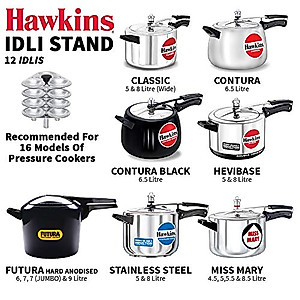 Hawkins Idli Stand for Pressure Cooker, 5-Liter, Small, Metallic