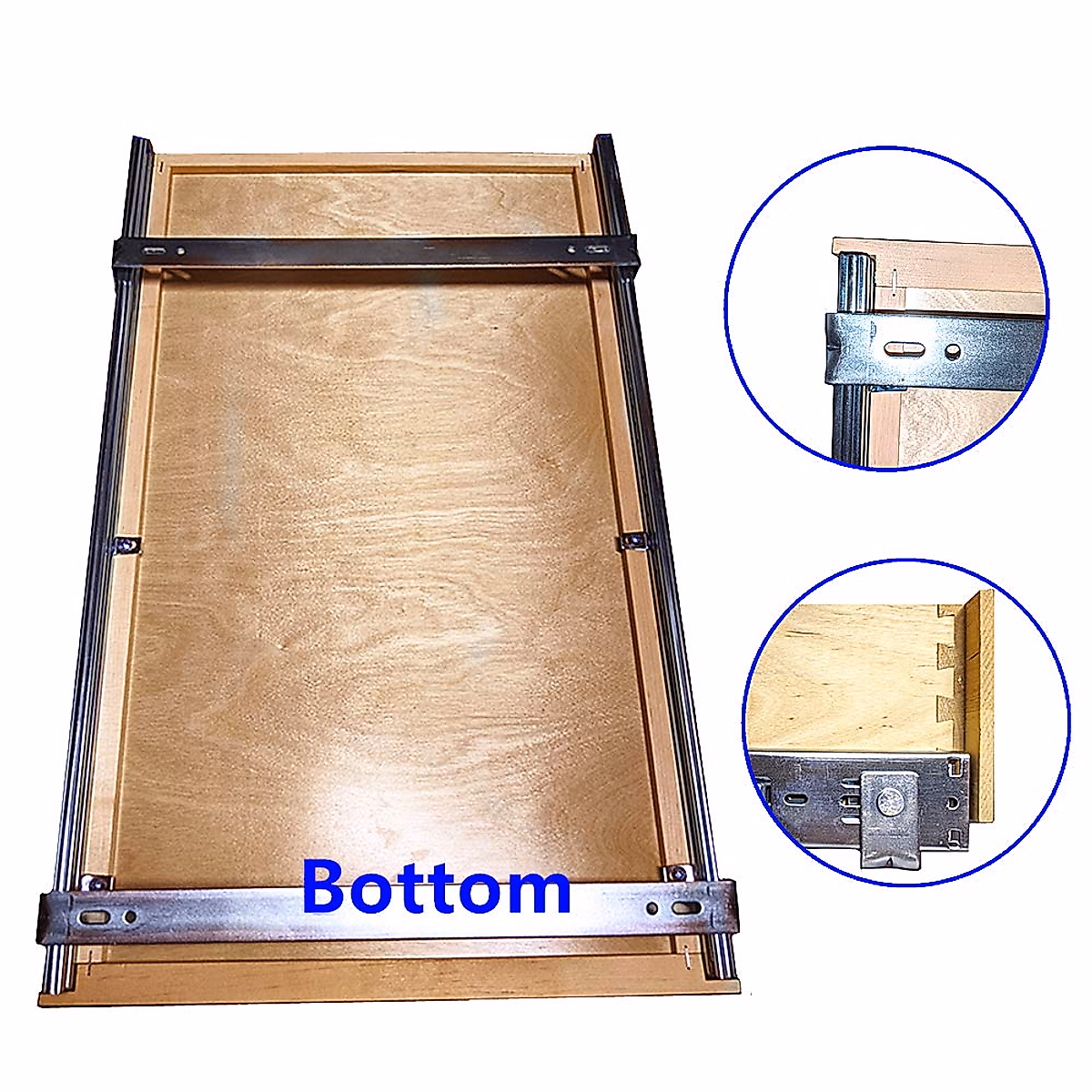 ELYSIAN 20'' Bottom Mount Soft Close Drawer Fully Assembled Wooden Drawer Organizer, Pull Out Under Cabinet Sliding Shelf Kitchen Pull Out Organizer Drawer Roll Out Wood Storage Cooking utensil drawer