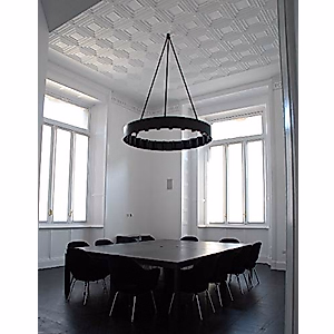 Scoolhouse-Faux Tin Ceiling Tile - White Matte 25-Pack