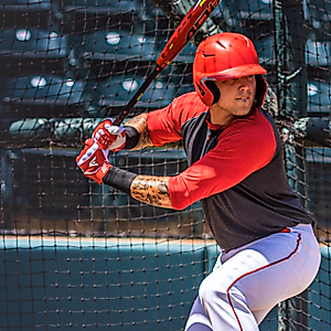 Easton Baseball Walk-Off Series Adult Batting Gloves, White Red, Small