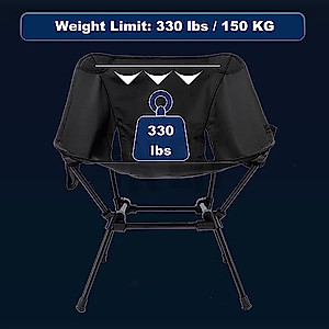 RCCQPP Camping Chairs 2-Pack Lightweight, Folding Chairs Compact & Durable, Foldable for Beach, Hiking, Picnic, Lawn, Outdoor - Portable with Side Pockets, Supports up to 330lbs