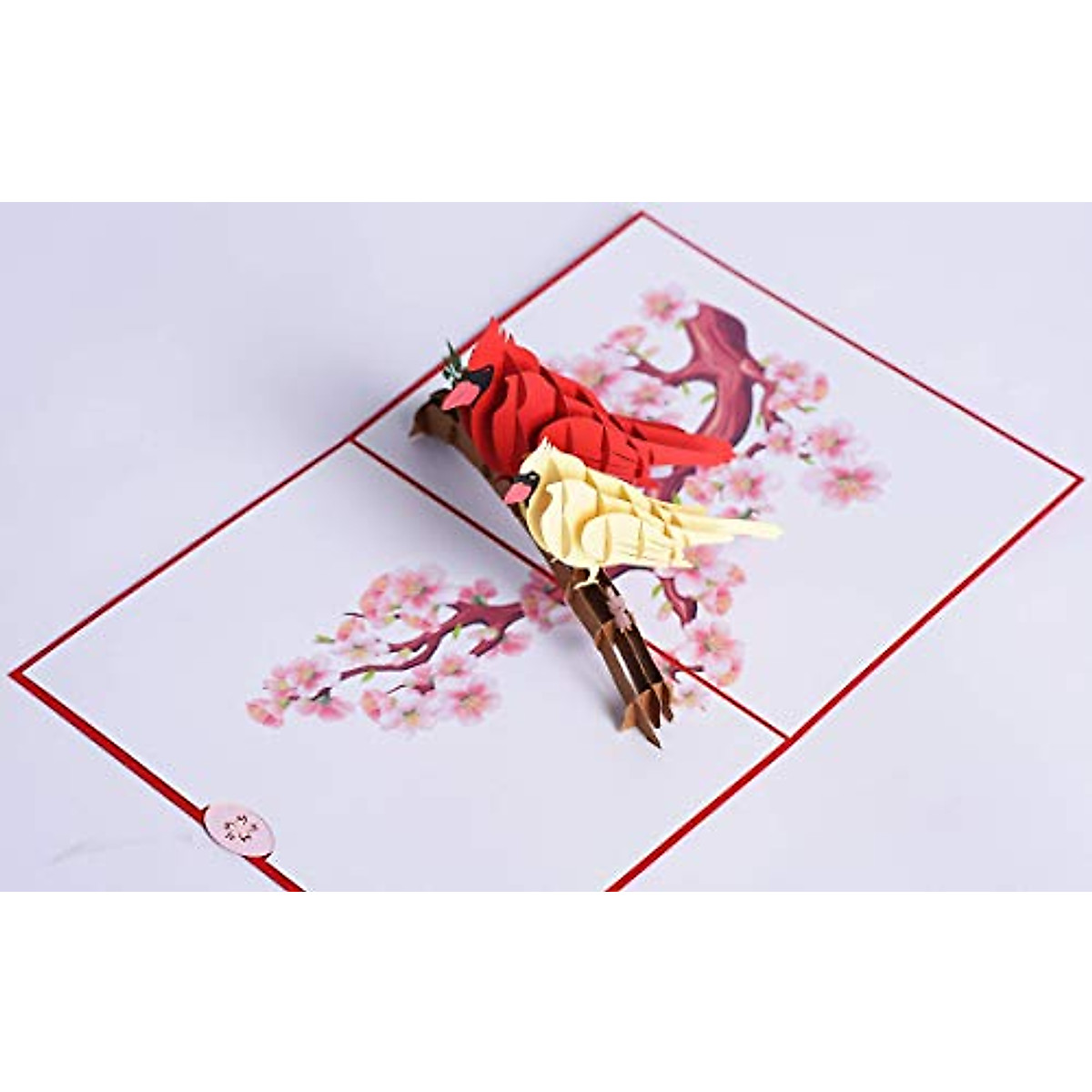3D Popup Card of Cardinal Bird, Paper Art & Handicrafts, Greeting Cards, Handmade Gifts by PQDGlobal (Cardinal couple)