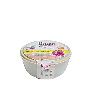 Unica Round Food Container, BPA-free Microwave Bowls with Lids, Airtight Container, Stackable Bowl Set, Freezer-safe, Dishwasher Safe, Set of 5, 8, 15, 26, 39, 59 oz, 7.68x7.68x3.48 in