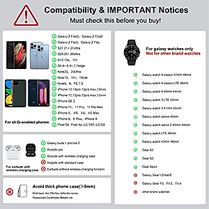 Aukvite Wireless Charger Samsung, 3 in 1 Wireless Charging Station for Galaxy S22 Ultra S22 Z Fold 4 Z Flip 4 S21, Samsung Watch Charger for Galaxy Watch 5 Pro 4 3 Gear S3, Galaxy Buds 2 Pro (Black)