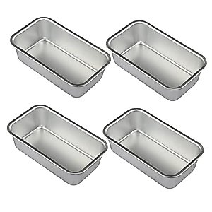 Hemoton 4pcs Bread Baking Tool Loaf Baking Pan Bread Loaf Pans Cookie Tray Metal Dies Mini Loaf Pan Cake Baking Tray Bread Baking Tray Kitchen Supplies Mold Bakeware Cheese Rectangle Cake
