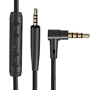 QJYTH Replacement 2.0M Audio Cable Cord Compatible with Bose QC25/QC35/QuietComfort 25/QuietComfort 35/On-Ear 2/OE2/OE2i/AE2 Headphones(Nylon Braided)