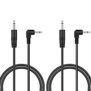 Bolvek 2 Pack 3ft 3.5mm 1/8" Male TS Mono Plug to 90 Degree Right Angle 3.5mm Male Mono Jack Audio Cable