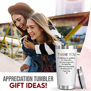 Palorix Thank You Gifts for Teachers Women - 20 oz Stainless Steel Insulated Coffee Tumbler with Lid - Teacher's Day Christmas Birthday Inspirational Appreciation Gifts for Teachers Friends Boss