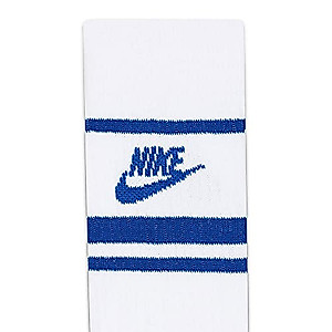Nike Men`s Everyday Essential Crew Socks 3 Pack (White(DX5089-105)/B, Large)