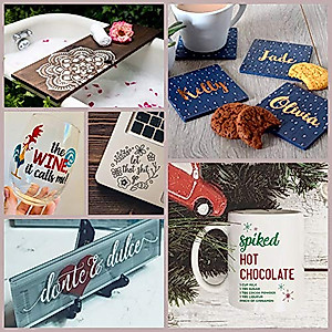 HTVRONT Black Permanent Vinyl for Cricut - 12" x 50 FT Black Vinyl Roll, Adhesive Vinyl Sheets for Cricut, Silhouette and Cameo