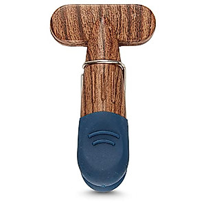 Phantom Chef Set of 5 Bag Clips | Durable, Long-Lasting, Soft Touch, Kid-Friendly Seal Grips | Food Chip Bag Clips for Food Storage | Reusable | Zero Waste Kitchen Clips | T Shape Clip (Navy)