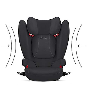 CYBEX Solution B-Fix High Back Booster Seat, Lightweight Booster Seat, Secure Latch Installation, Linear Side Impact Protection, 12-Position Adjustable Headrest, for Kids 40-120 Lbs, Volcano Black