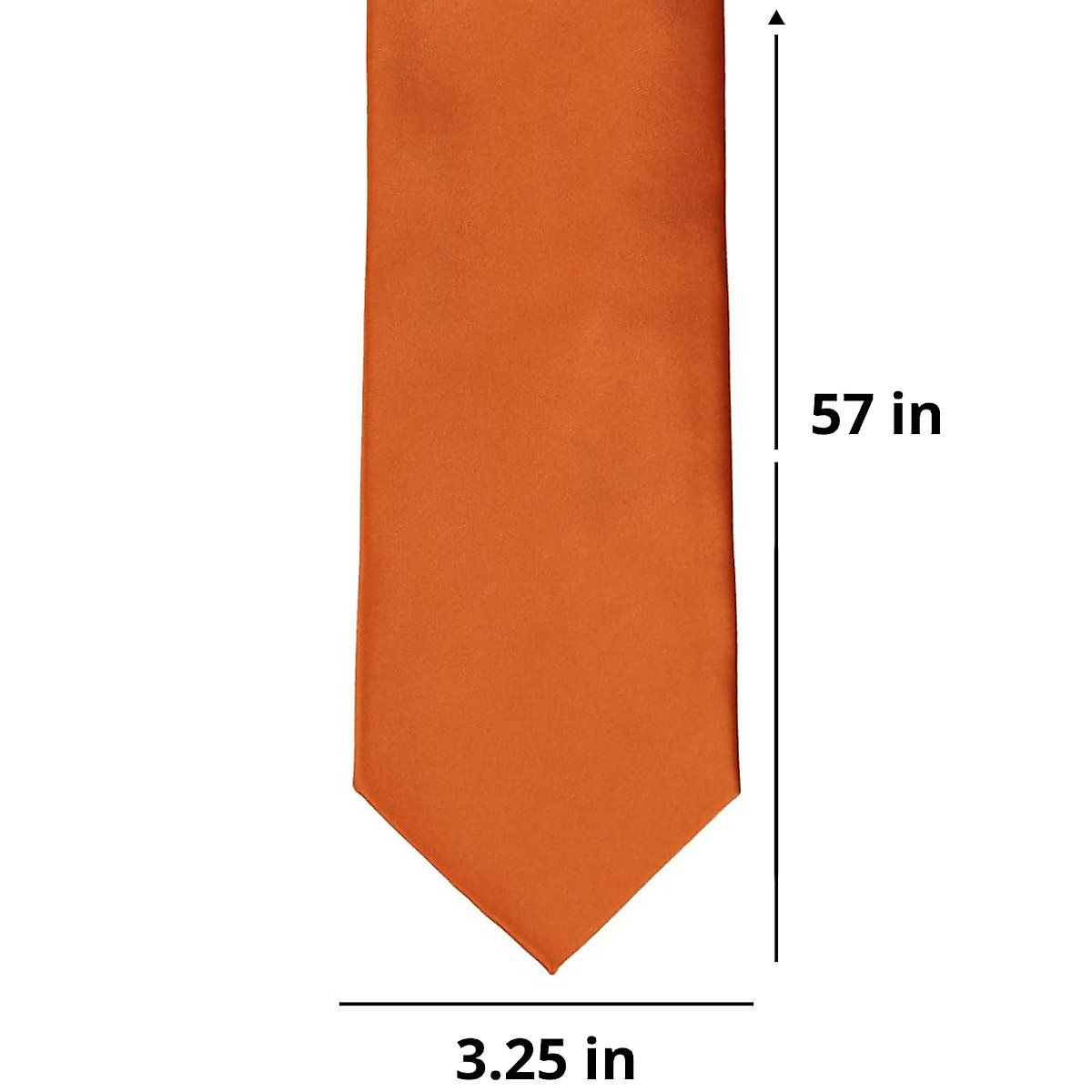tiemart Premium Solid Color Necktie (Burnt Orange)