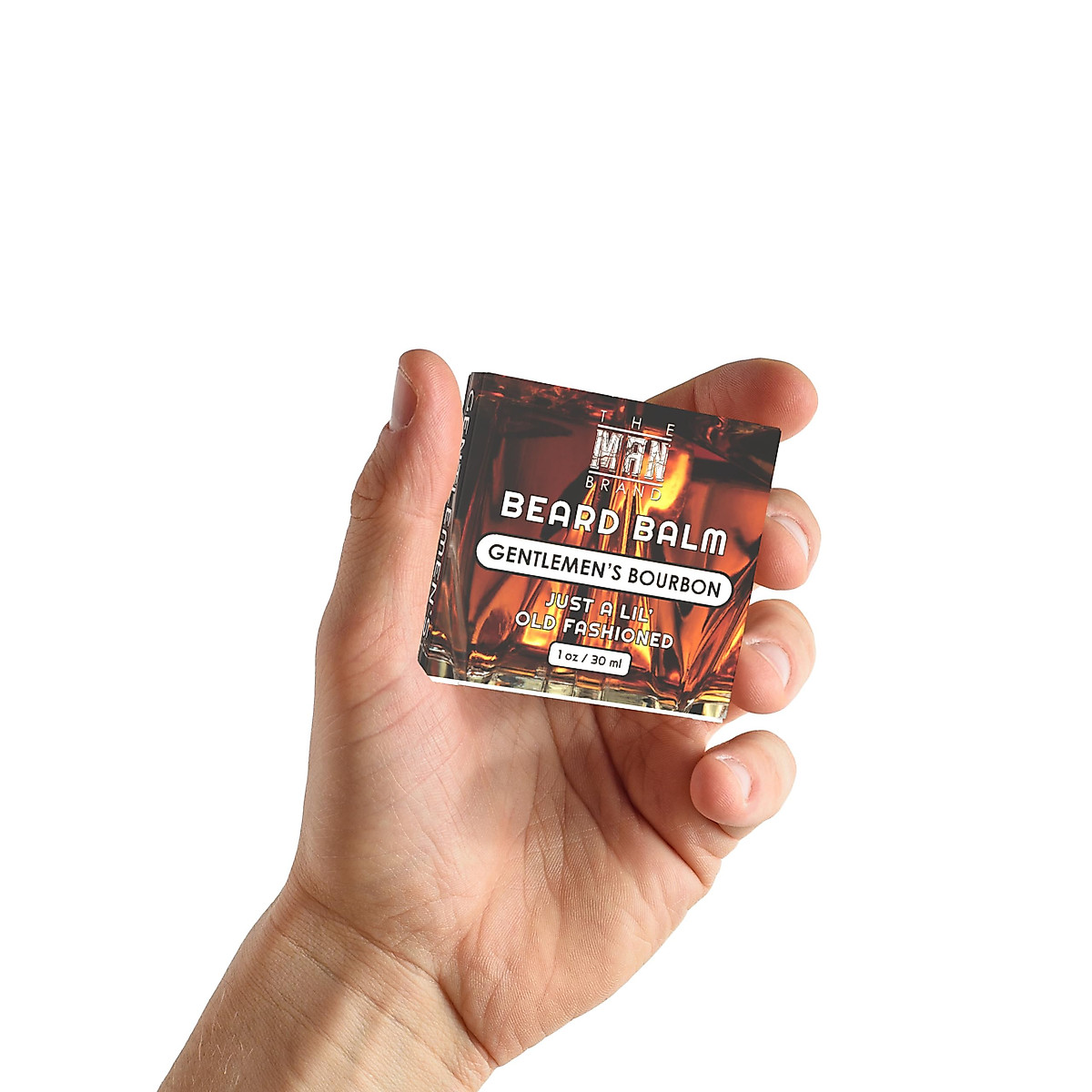 The Man Brand Beard Grooming Product - Natural Beeswax Based Conditioning Balm for Styling and Care - Scented in Gentlemen's Bourbon (1 oz / 30 ml)