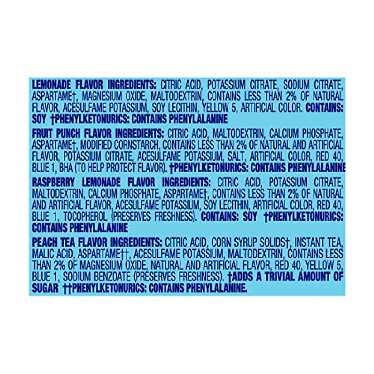 Crystal Light Lemonade, Raspberry Lemonade, Peach iced Tea, & Fruit Punch Powdered Drink Mix Singles Variety Pack (44 ct. On-the-Go Individual Packets)