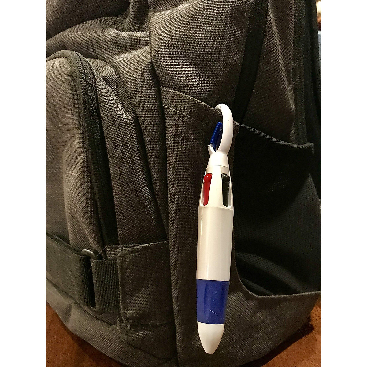 Funiverse 20 Bulk Multi-Colored Ink Shuttle Pen with Carabiner Clip Assortment