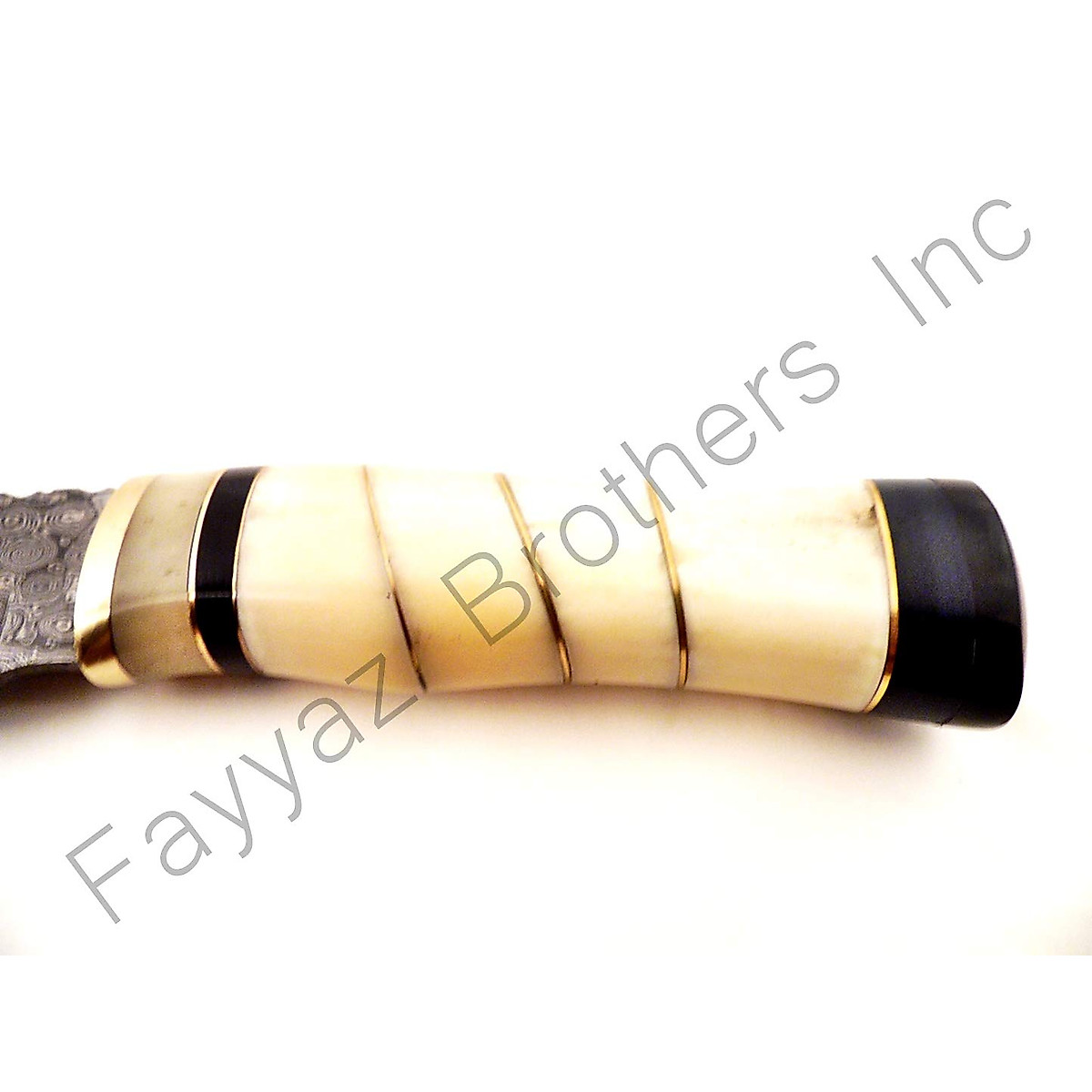 FAYYAZ BROTHERS Custom Hand Made Damascus Steel Hunting Knives/Tanto Knife FBK-15664 (Natural Bone)