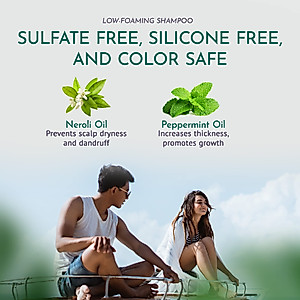 OM Botanical Sulfate-Free Organic Shampoo – Ayurvedic with Soapnut, Shikakai, Fenugreek & Neem | Prevent Hair Loss, Color Safe Natural Vegan Hair Cleanser for Men & Women Bullet Points: