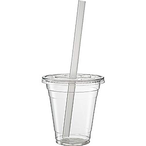 Clear Jumbo Smoothie Straws, Clear Disposable Wide-mouthed Large Milkshake Straws 9'' Inches High / Tall 100 pack