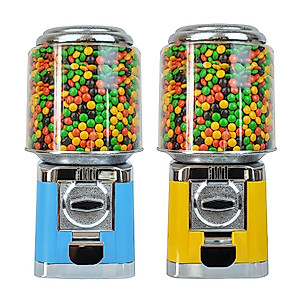 Candy Machine Commercial Automatic Candy Machine Vending Machine Bubble Gum Machine Home Vending Machine Coin Gumball Machine for Kids (Yellow)