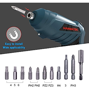HANMATEK Rechargable Cordless Screwdriver Kits with straight and pistol style Powerful Electric Screwdriver Small Screw Guns