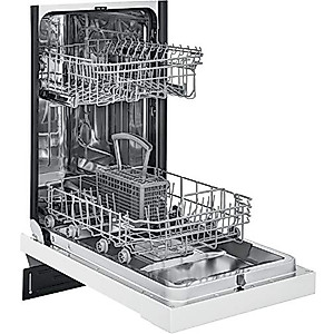 Frigidaire 18 in. ADA Compact Front Control Dishwasher in White with Dual Spray Arms, 52 dBA, includes room-of-choice delivery