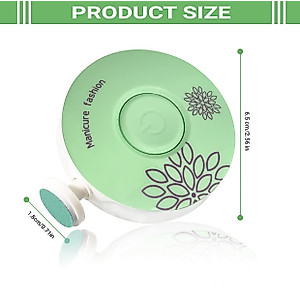 JAYL Baby Nail Trimmer Electric - Baby Nail Clippers with 10 Grinding Pads for Trim - Baby Nail File for Infants, Toddlers, Kids and Adults - Fingernail Clipper - Round Design (Green)
