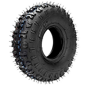 FVRITO 2 Pack of 4.10-4 410-4 4.10/3.50-4 Tire with Inner Tube for Lawn Mowers Garden Rototiller Snow Blower Mowers Hand Truck Wheelbarrow Go Cart Kid ATV