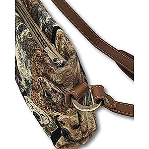 Dog Shoulder Bag - Zippered Cross Body Purse - Woven Tapestry Design