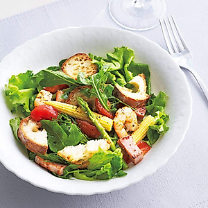 NARUMI(ナルミ) Silky White, 23cm, pasta plate set of 2