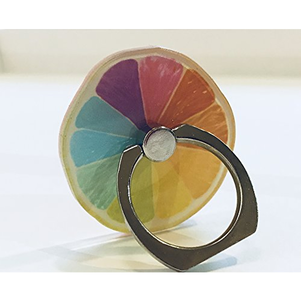Taoloop Rainbow Colorful Grapefruit Shape Smart Phone Ring 360 Degree Rotate Freely Ring/Kickstand/Safe & Secure Grip for iPhone 6s, 6, 7, 7 Plus, 8, 8 Plus, X, Samsung Galaxy S6, S7, S8, S9, iPad
