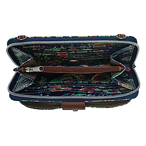 Sakroots Large Smartphone Crossbody, Apricot Flower Power