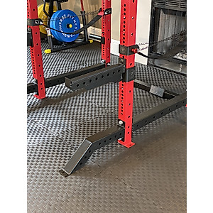 Signature Fitness SF-3 1,500 Pound Capacity 3” x 3” Power Cage Squat Rack, Includes J-Hooks and Safety Straps, Other Optional Accessories, Red