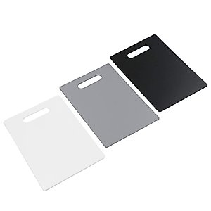 Kiddream Small Plastic Kitchen Cutting Board, Chopping Board Mat Set of 4