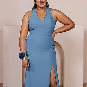 Rinlong 6Pcs Navy Blue Wrist Corsage Wedding Homecoming Prom Corsages Royal Blue Flower Corsage Wristlet