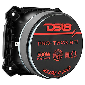 DS18 PRO-TWX3.8TI 3.8" Super Bullet Tweeter 250 Watts 1.5" Titanium 8-Ohm Vc, Super Bullet Compression Tweeter - Single