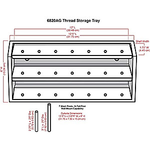 ArtBin 6820AG Thread Storage Tray, Sewing & Craft Organizer Unit, Holds Up to 21 Spools of Thread, White